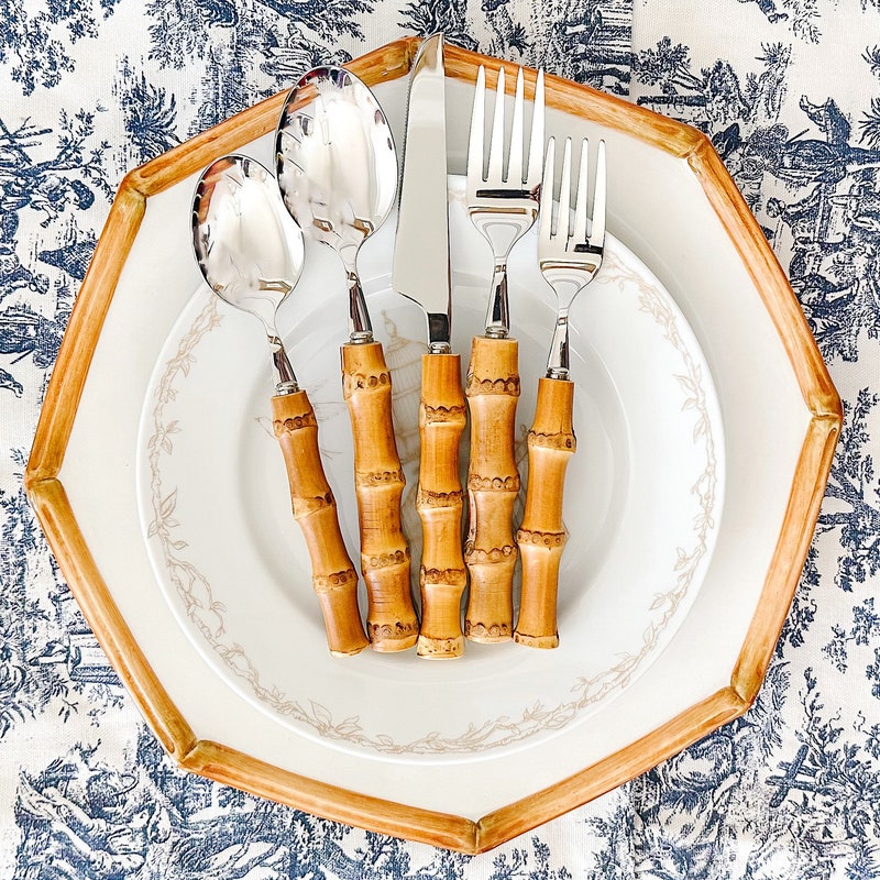 Bamboo Flatware - Etsy