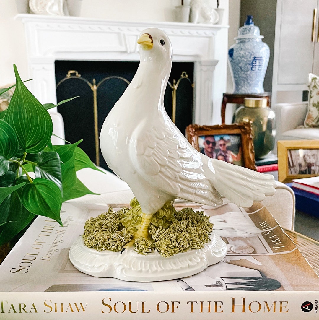 Vintage Italian Porcelain Dove Figurine, Italian Pigeon, Italian Bird ...