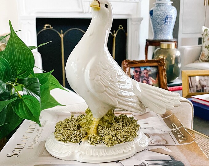 Vintage Italian Porcelain Dove Figurine, Italian Pigeon, Italian Bird ...