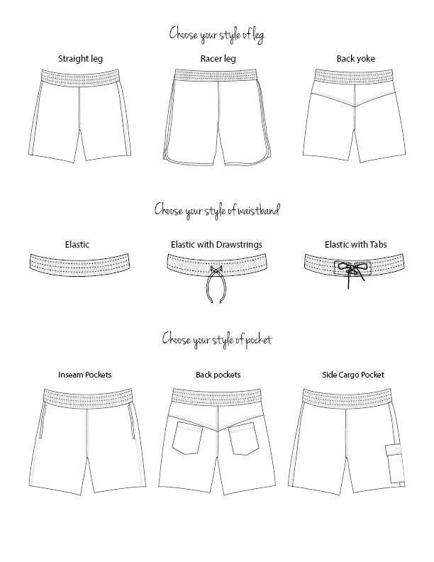 Fusion Boardshorts PDF Sewing Pattern - Etsy