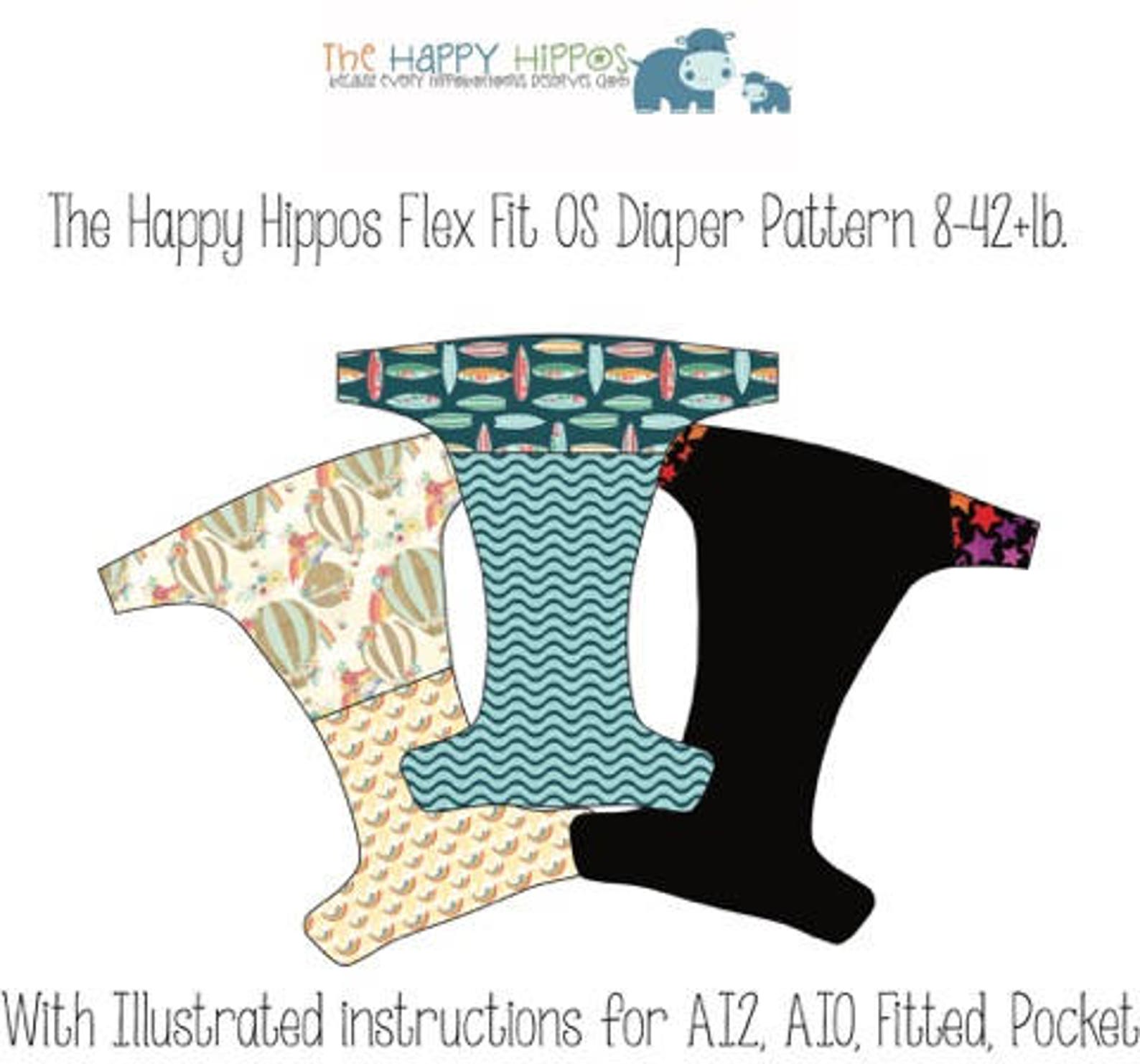 Flex Fit OS Original one Size Cloth Diaper PDF Pattern. the | Etsy ...