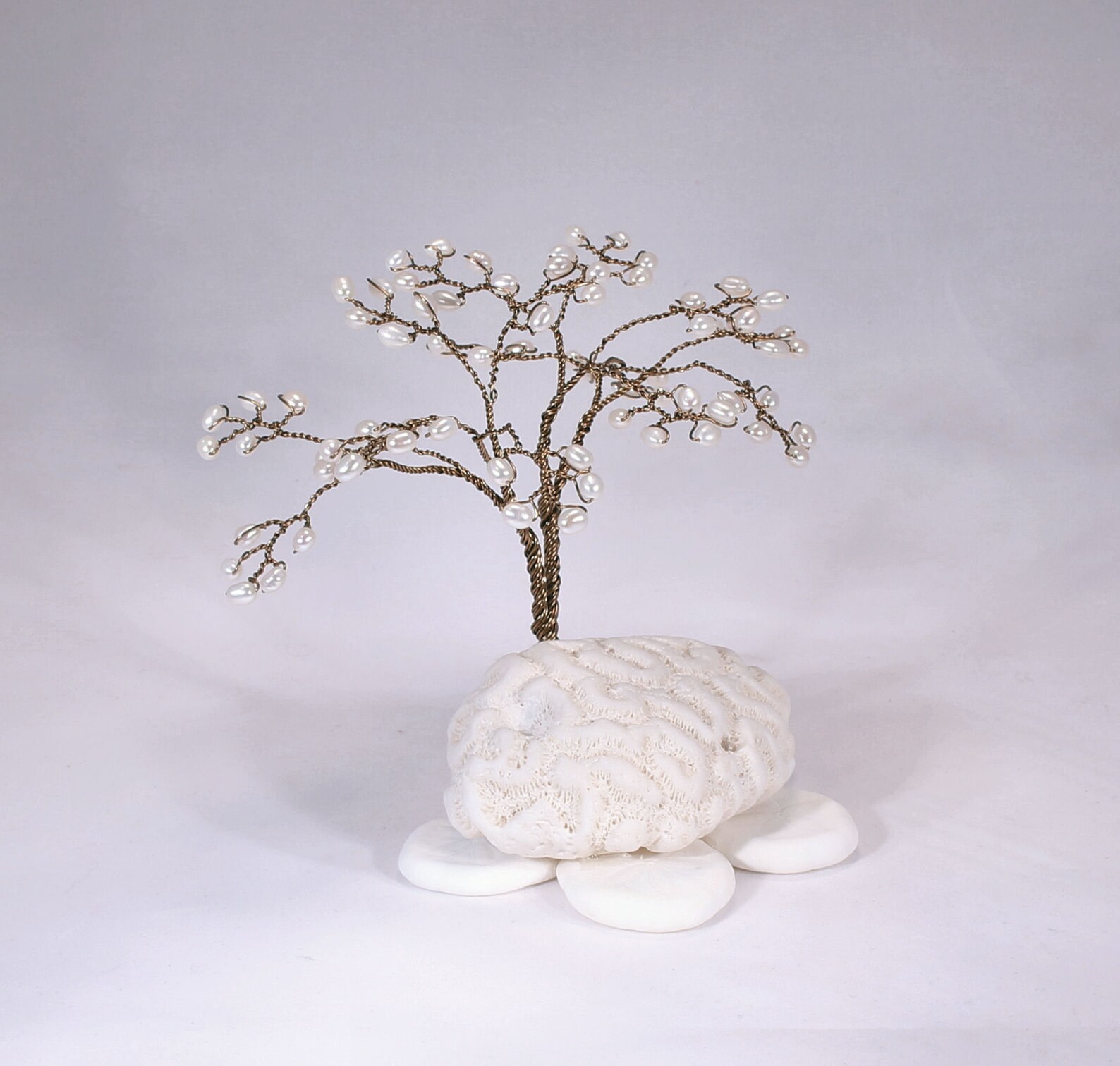 Pearl Gem Tree on Natural Coral Metaphysical Feng Shui - Etsy