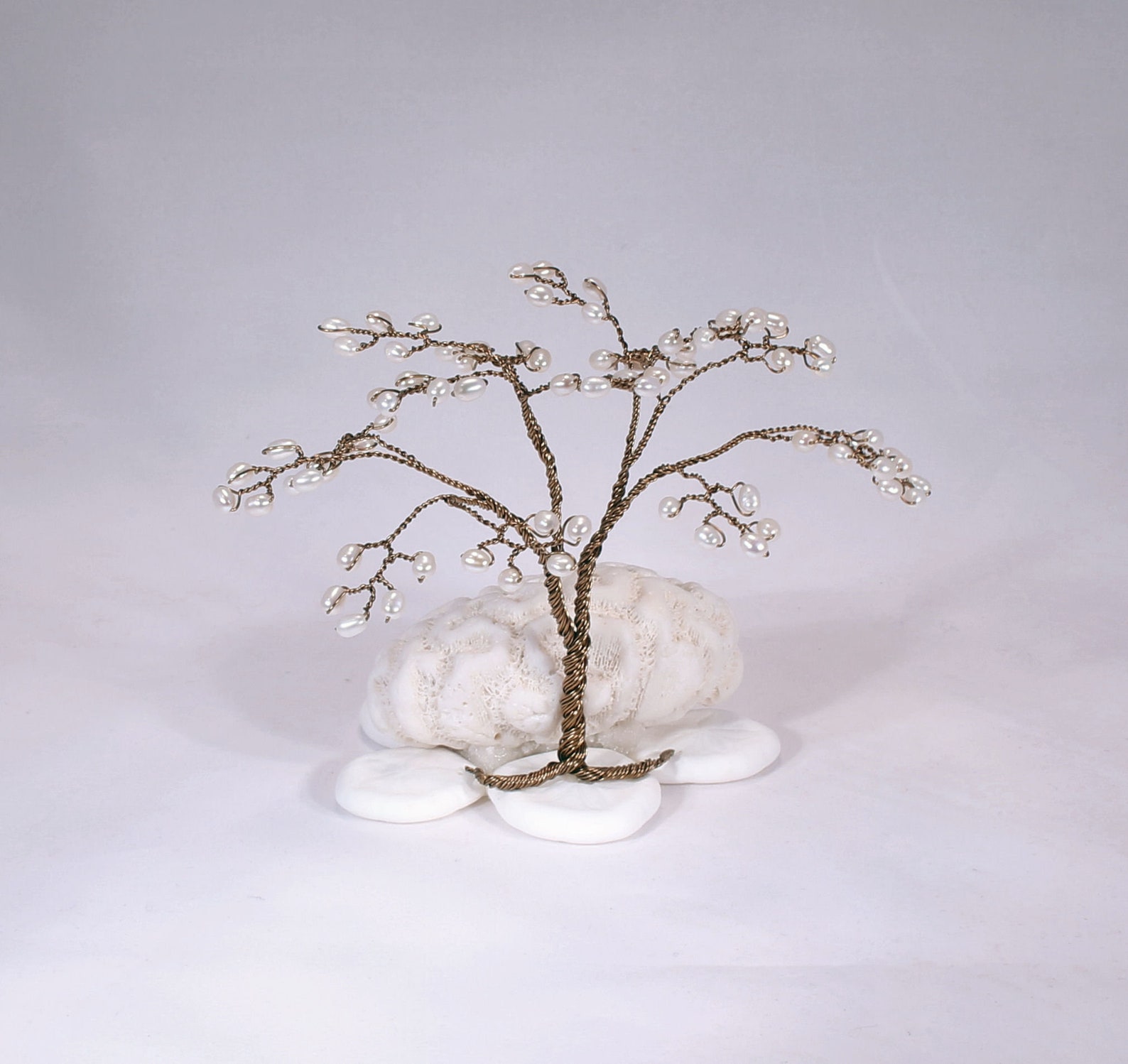 Pearl Gem Tree on Natural Coral Metaphysical Feng Shui - Etsy