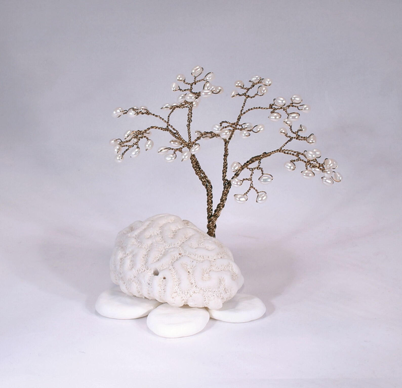 Pearl Gem Tree on Natural Coral Metaphysical Feng Shui - Etsy