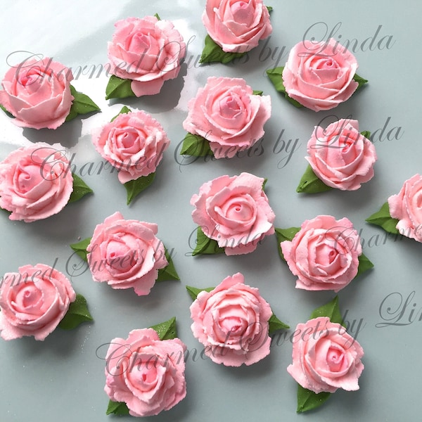 Pink Icing Flowers - Etsy