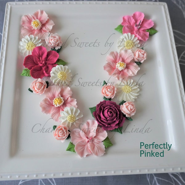 Pink Icing Flowers - Etsy