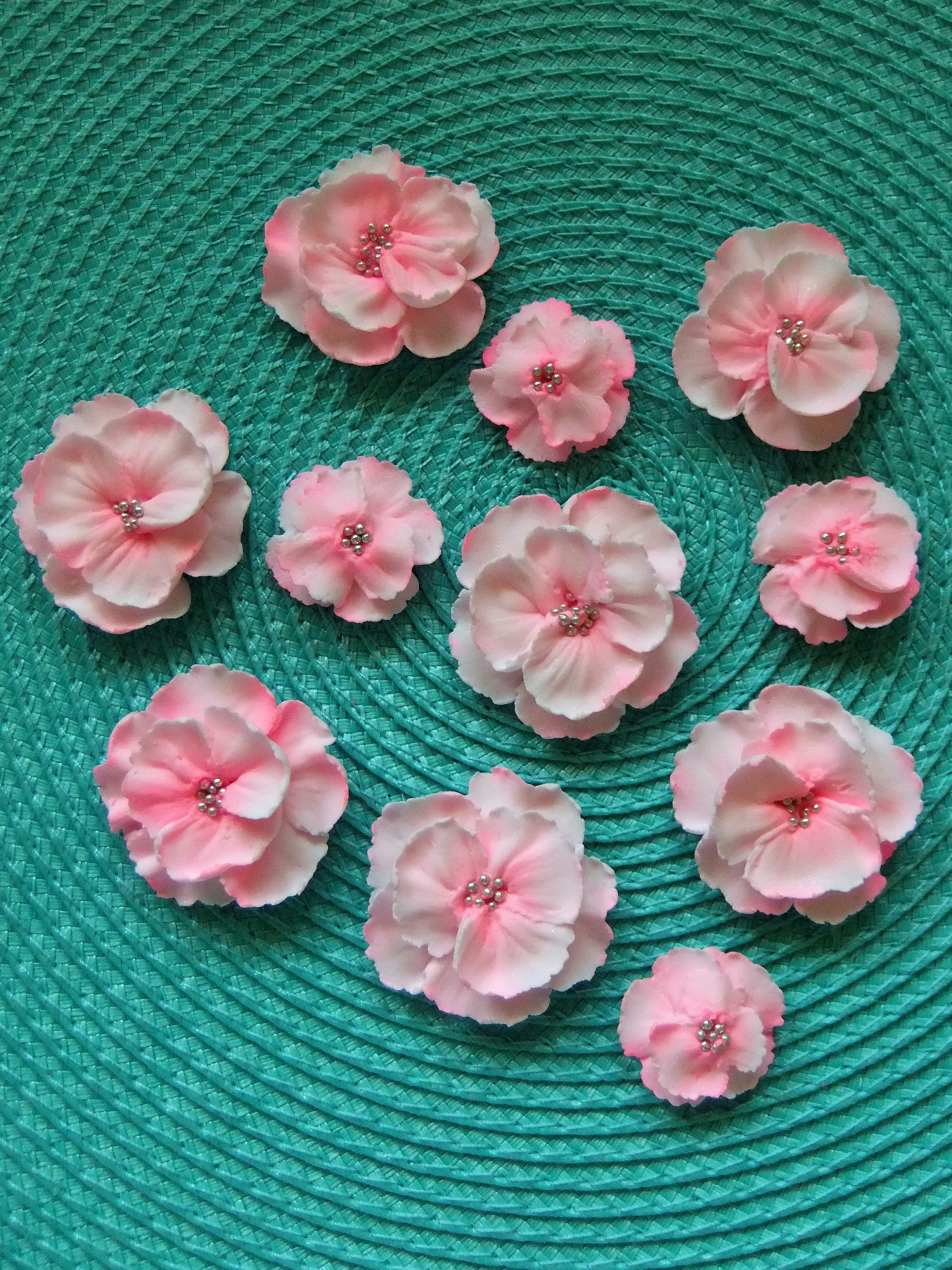 Royal Icing Flowers Soft Pink Weddings Events Showers Cake - Etsy Canada