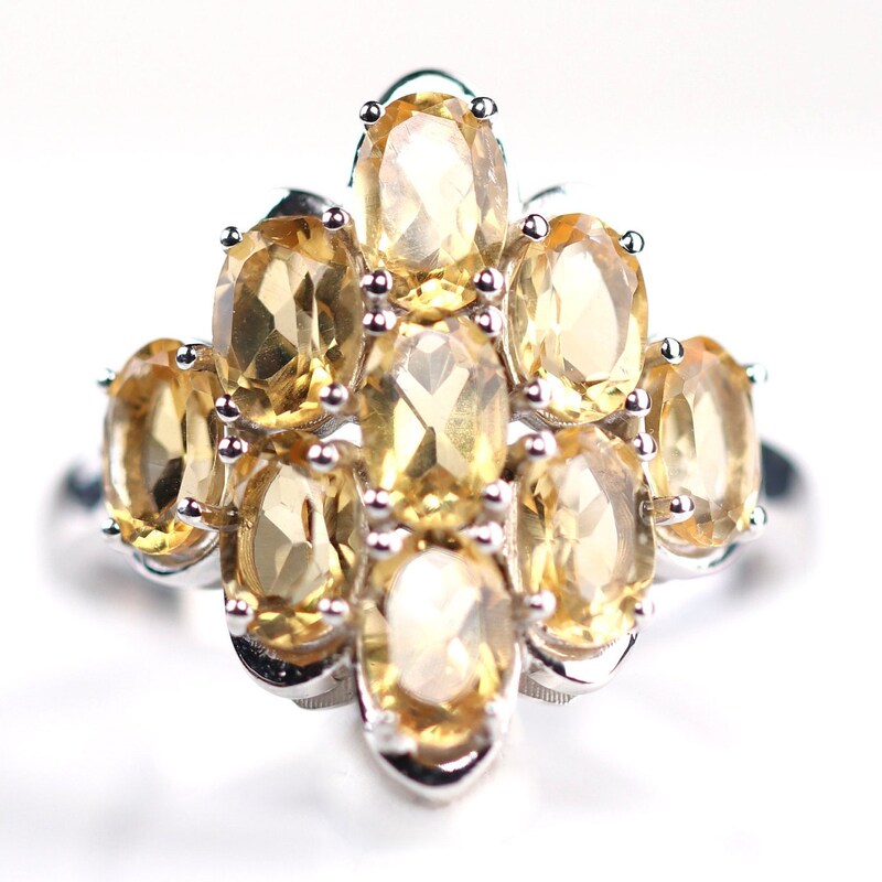 Large Citrine Ring - Etsy