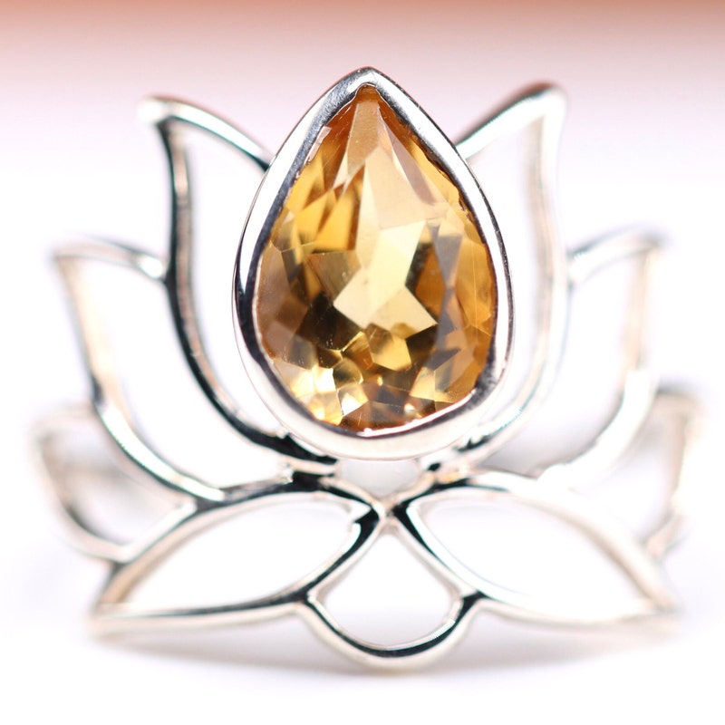 Silver Lotus Ring - Etsy
