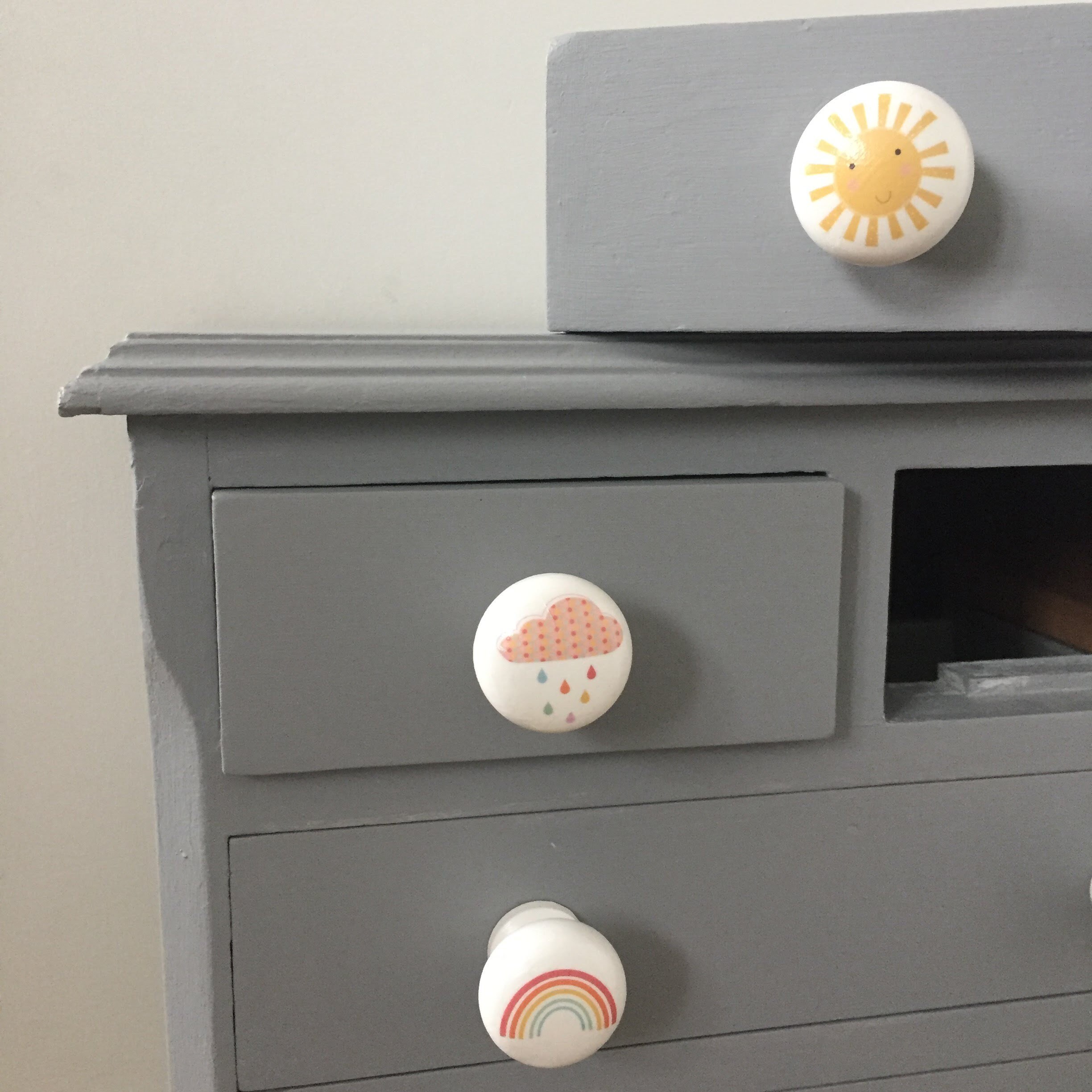 Rainbow Drawer Knobs Dresser Pulls Nursery Drawer Knobs | Etsy UK