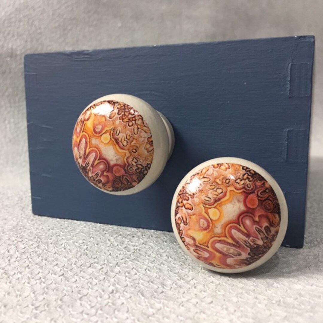 Orange Geode Knob, Orange Drawer Knob, Pull, Dresser Knob, Various ...