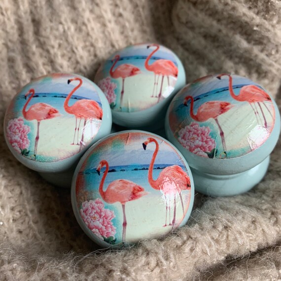 Flamingo Knobs Flamingo Dresser Drawer Cupboard Pulls - Etsy