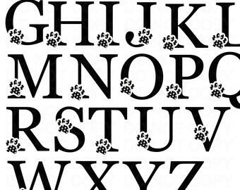 Paw Alphabet | Etsy