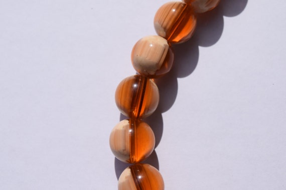 SALE lucite bead necklace vintage large gorgeous clea… - Gem