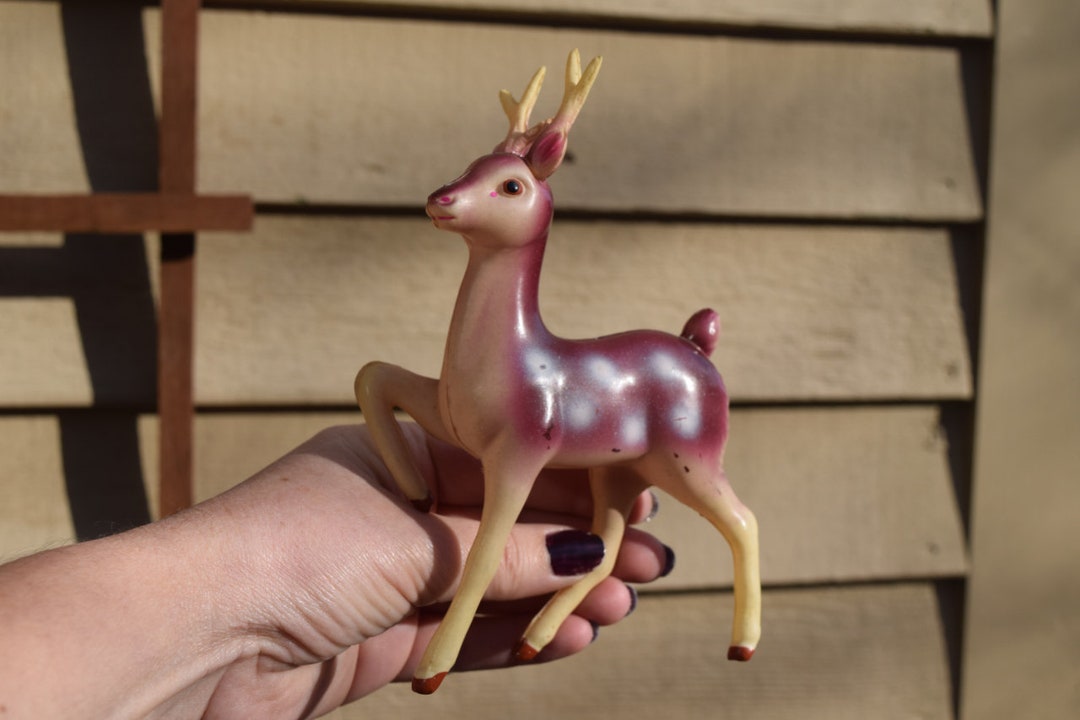 SALE Vintage Reindeer Celluloid Christmas Collectible Marked MADE in ...