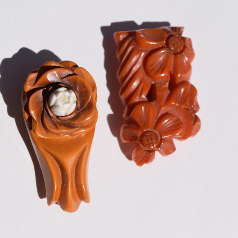 Bakelite Dress Clips - Etsy