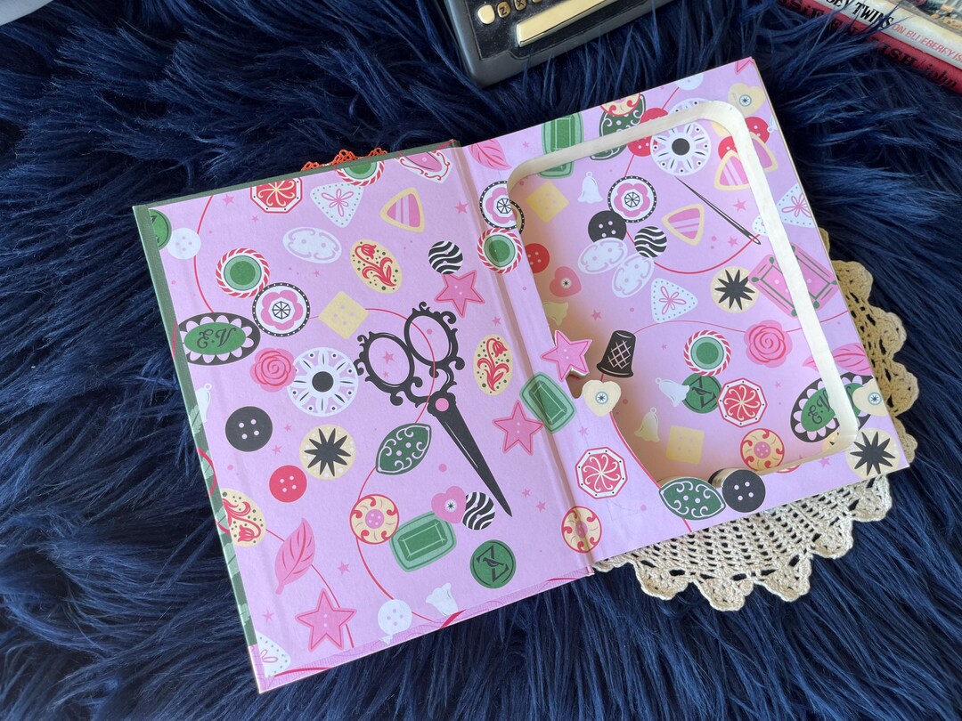 Hollow Book Safe | Upcycled Craft Storage | Secret Compartment | Button ...