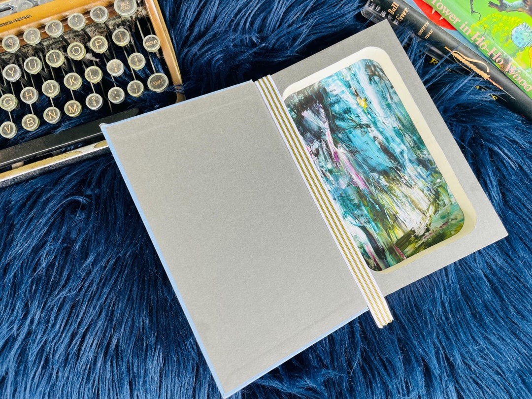 Blue Upcycled Book Safe | Secret Book Safe Storage Box - Etsy
