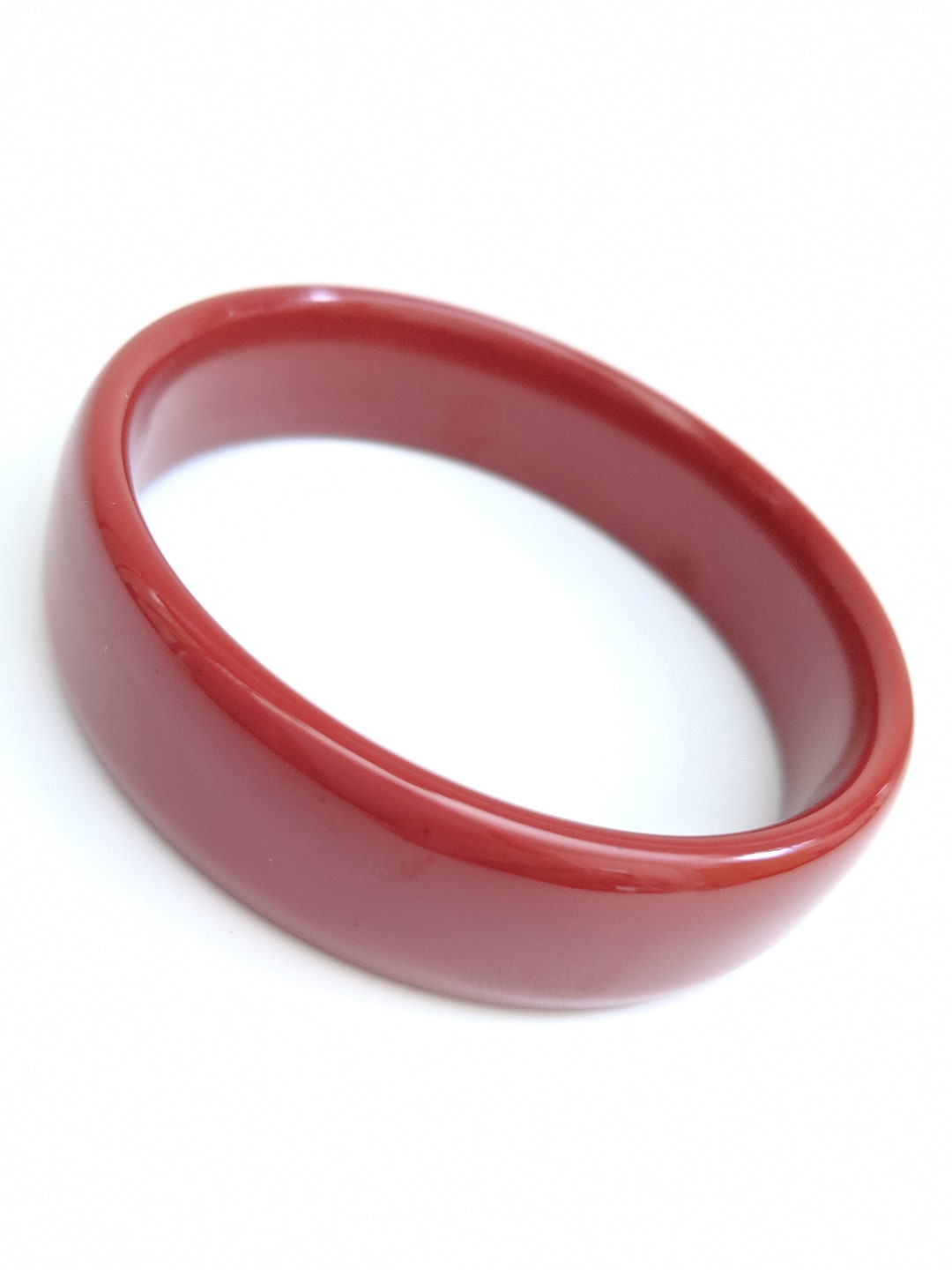Bakelite Bracelet Burnt Red Polished Vintage Catalin Bakelite Bangle 11 ...