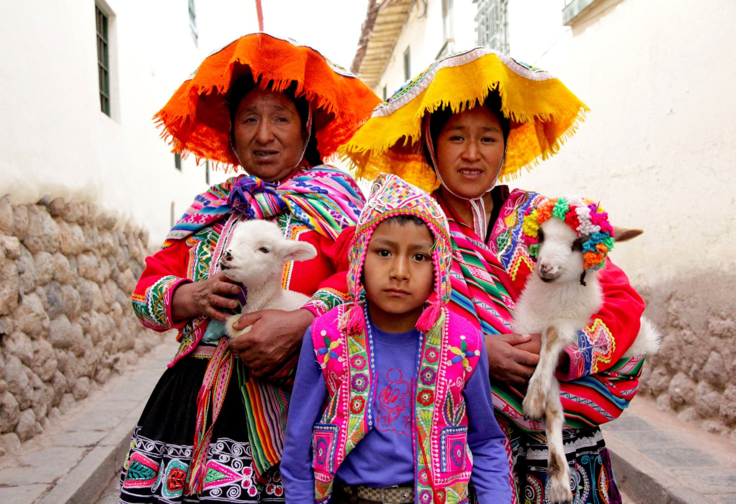 Peruvian Family and Goats Color Photograph; Portrait Cusco, Peru Color ...