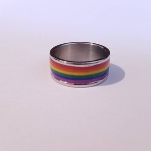 The Gayest Rings 1.5! Stainless Steel LGBTQ Flag Channel Bands, Whole ...