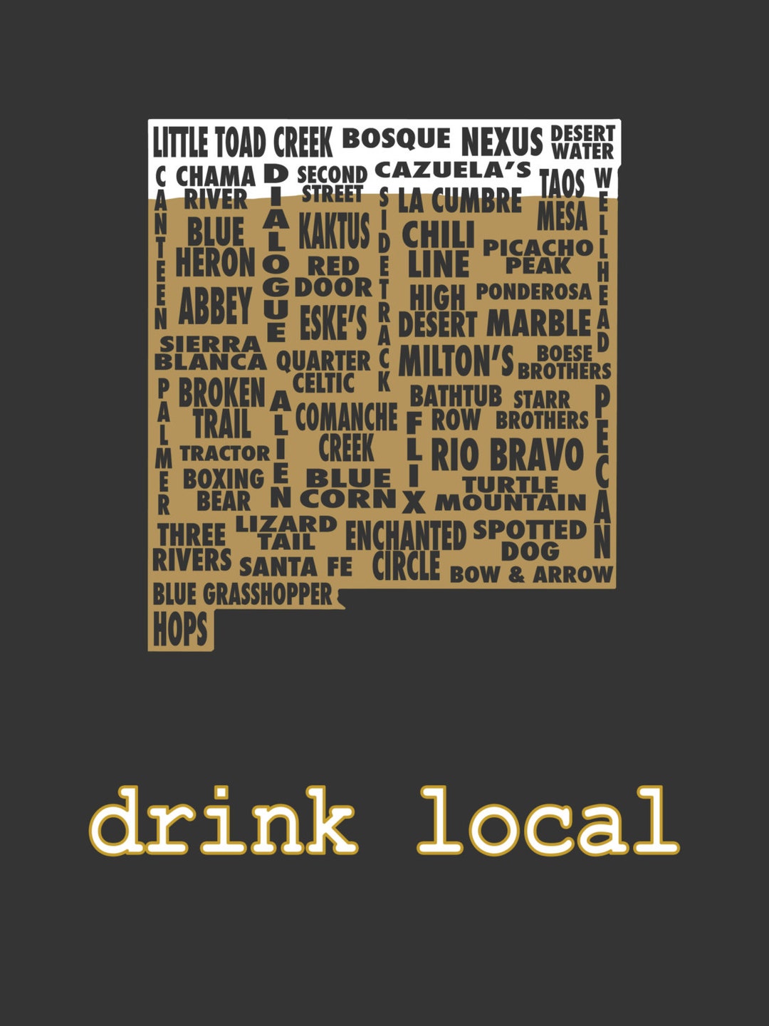 Drink Local- New Mexico Beer T-shirt - Etsy