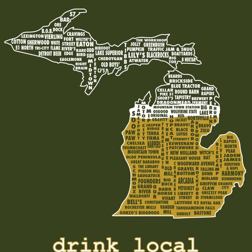 Drink Local Michigan Beer T-shirt - Etsy