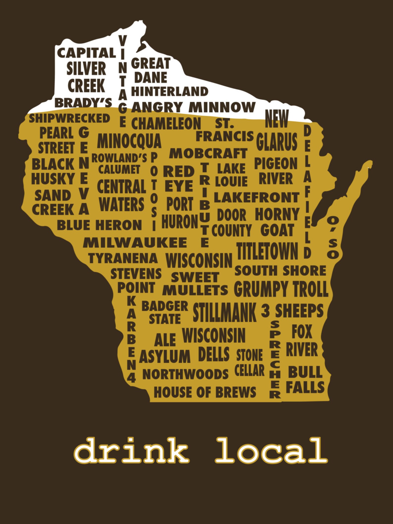 Drink Local- Wisconsin Beer T-shirt - Etsy