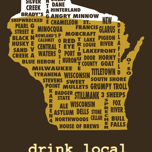 Drink Local Wisconsin Beer T-shirt - Etsy