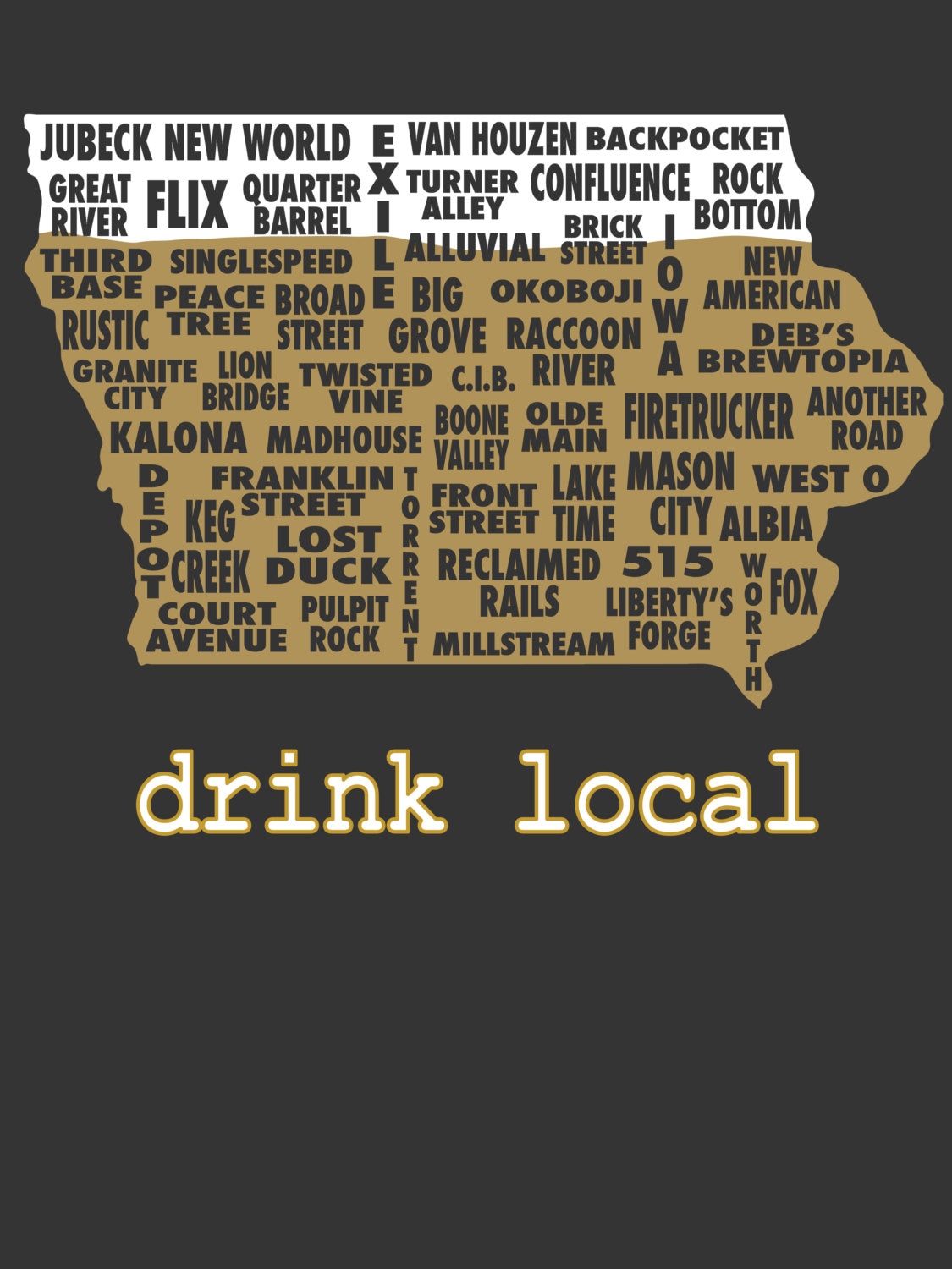 Drink Local Iowa Beer T-shirt - Etsy