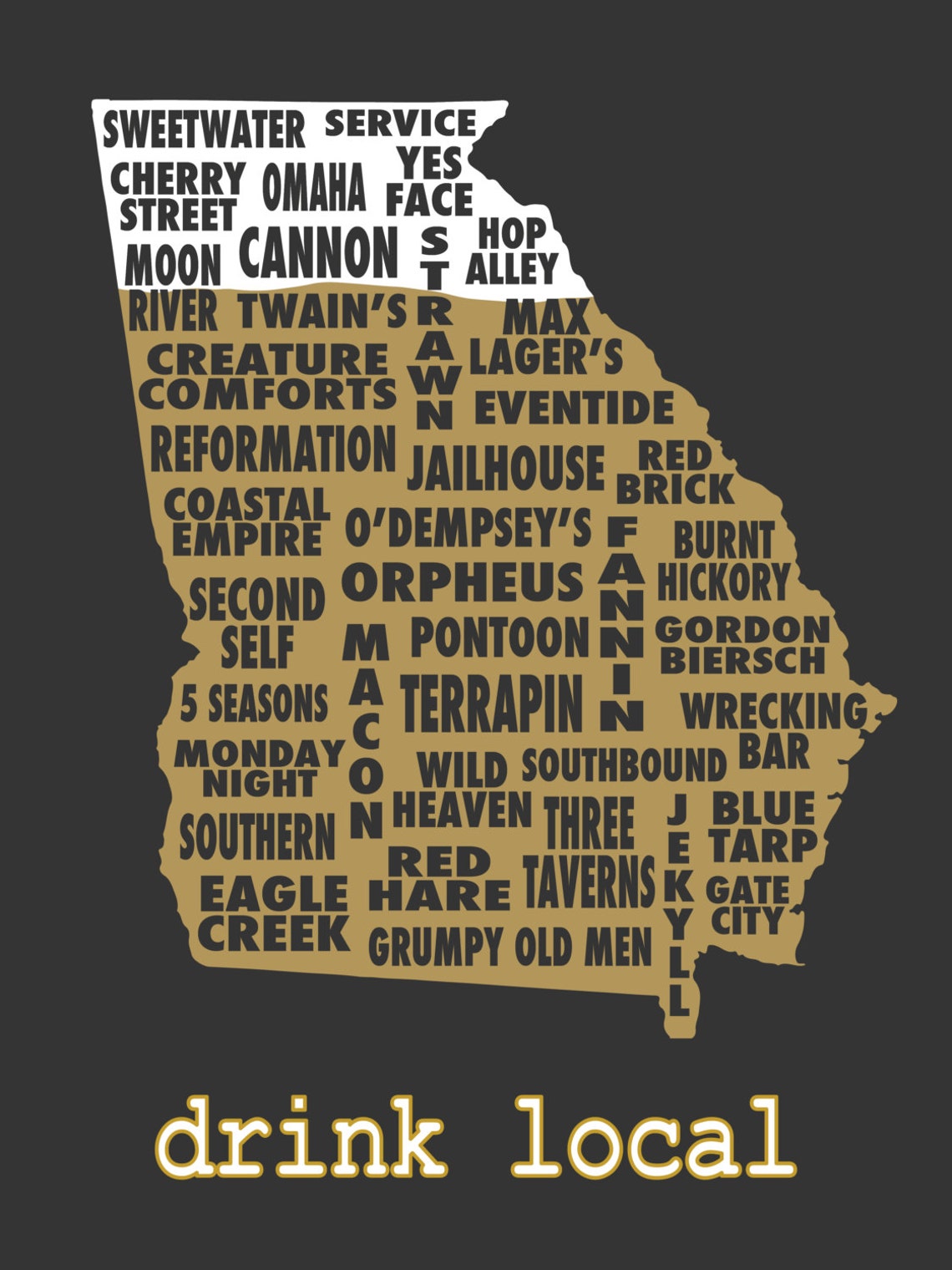 Drink Local Georgia Beer T-shirt - Etsy