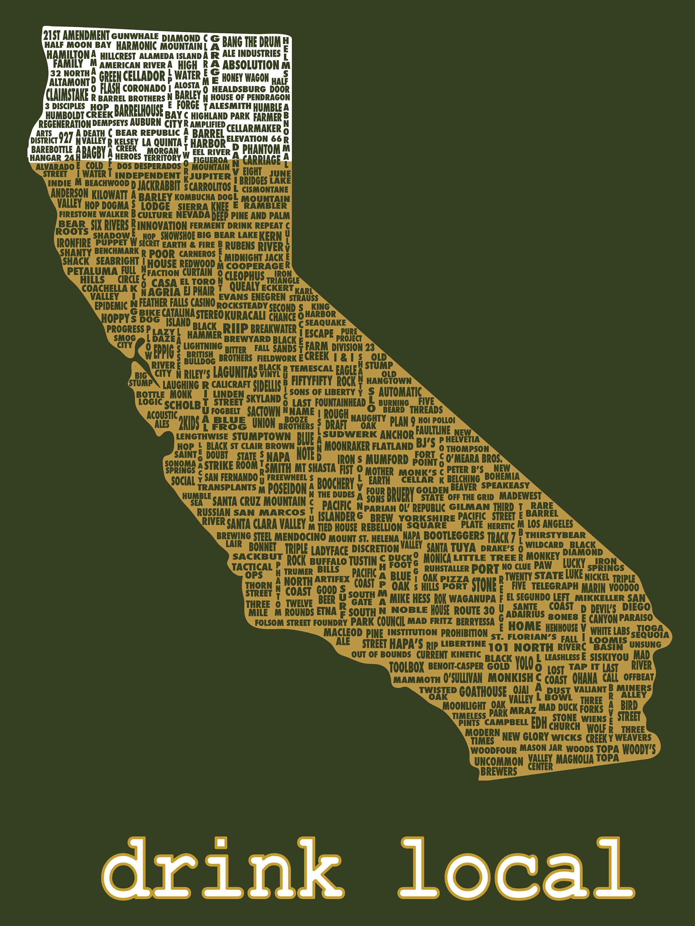 Drink Local California Beer T-shirt - Etsy