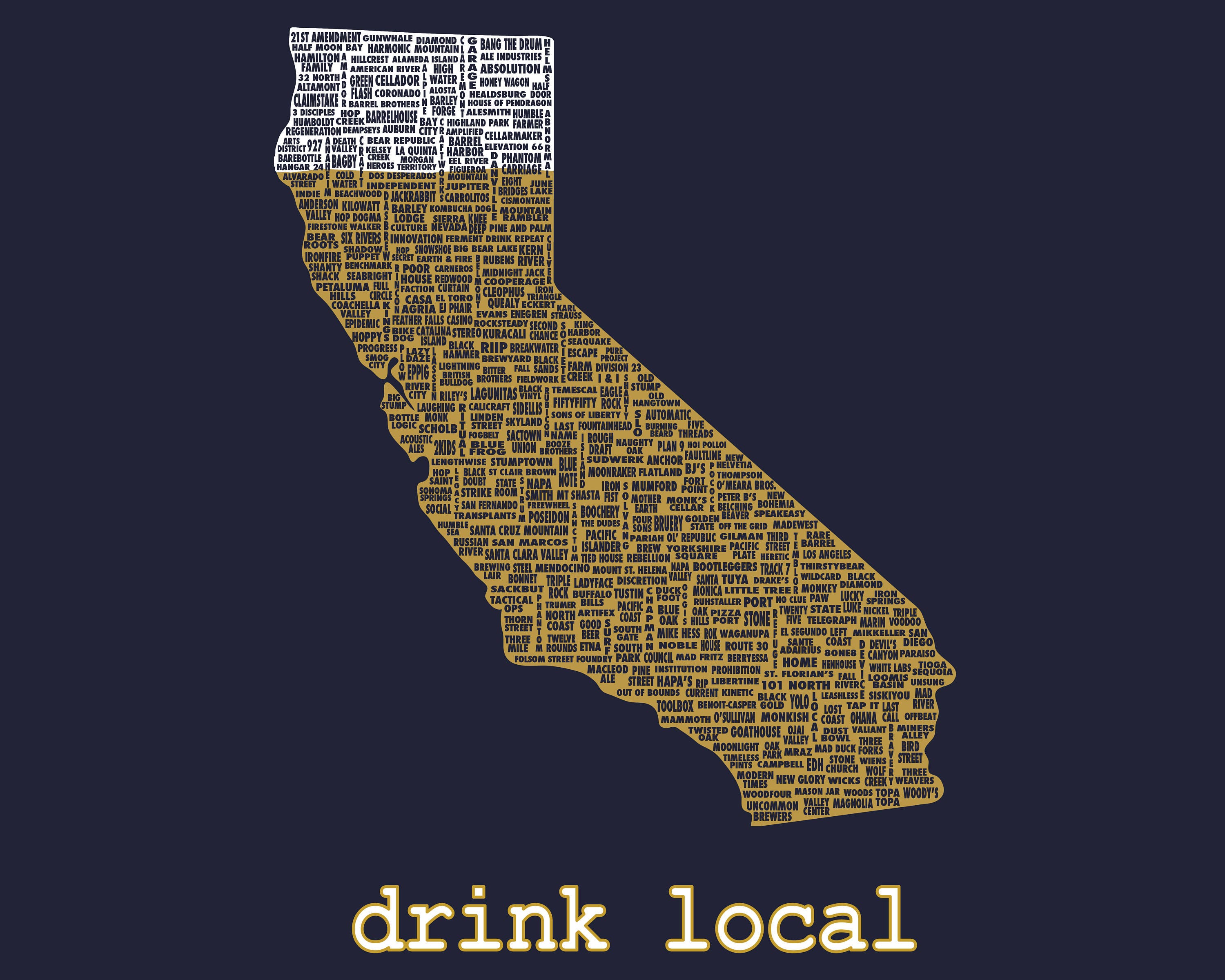 Drink Local California Beer T-shirt - Etsy
