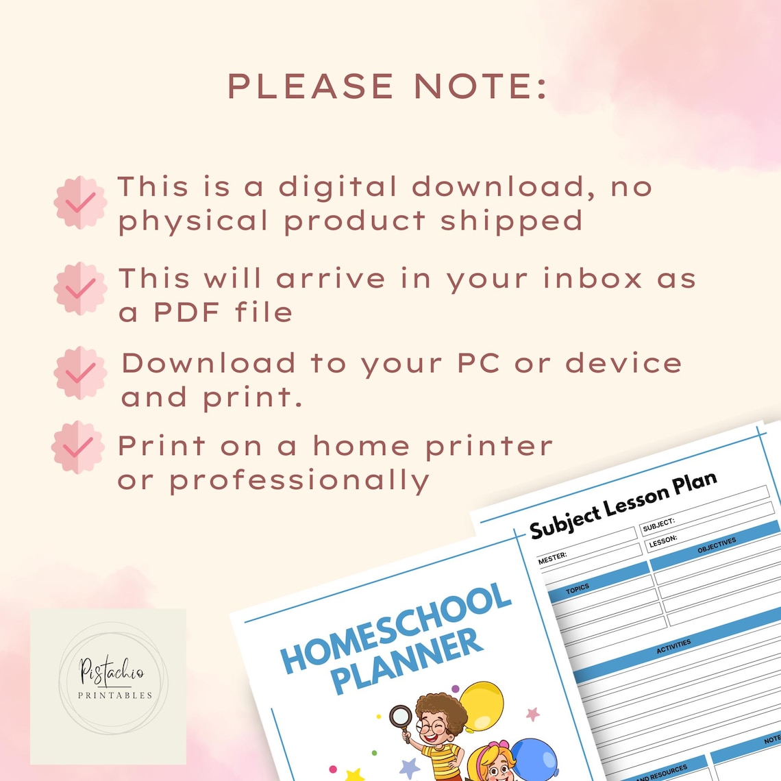 HOMESCHOOL PLANNER - Printable Homeschooling Planner - Instant Download ...