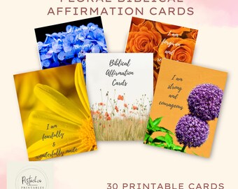 AFFIRMATION CARDS - Biblical Affirmation Cards - 30 Printable Cards - Etsy