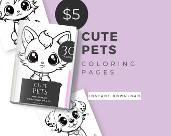 Cat Collection Vol 2 Coloring 20 Pages - Etsy