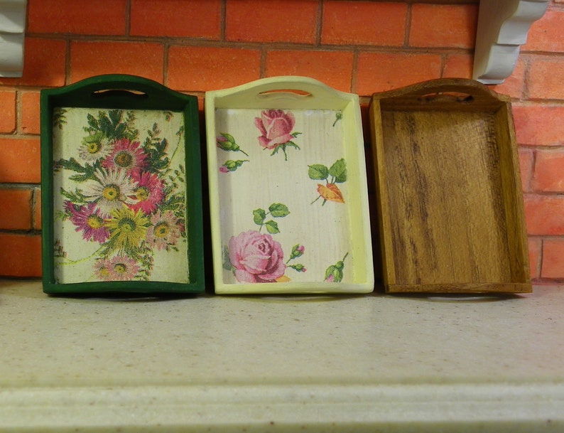 Dollhouse Barbie Realistic Wooden Tray Accessory for doll | Etsy