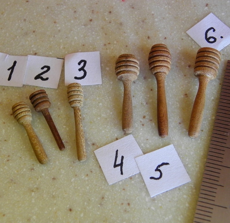 Miniature Wooden Dipper for Doll in Scale 1/12 and 1/6 Heidi Ott, Picco ...