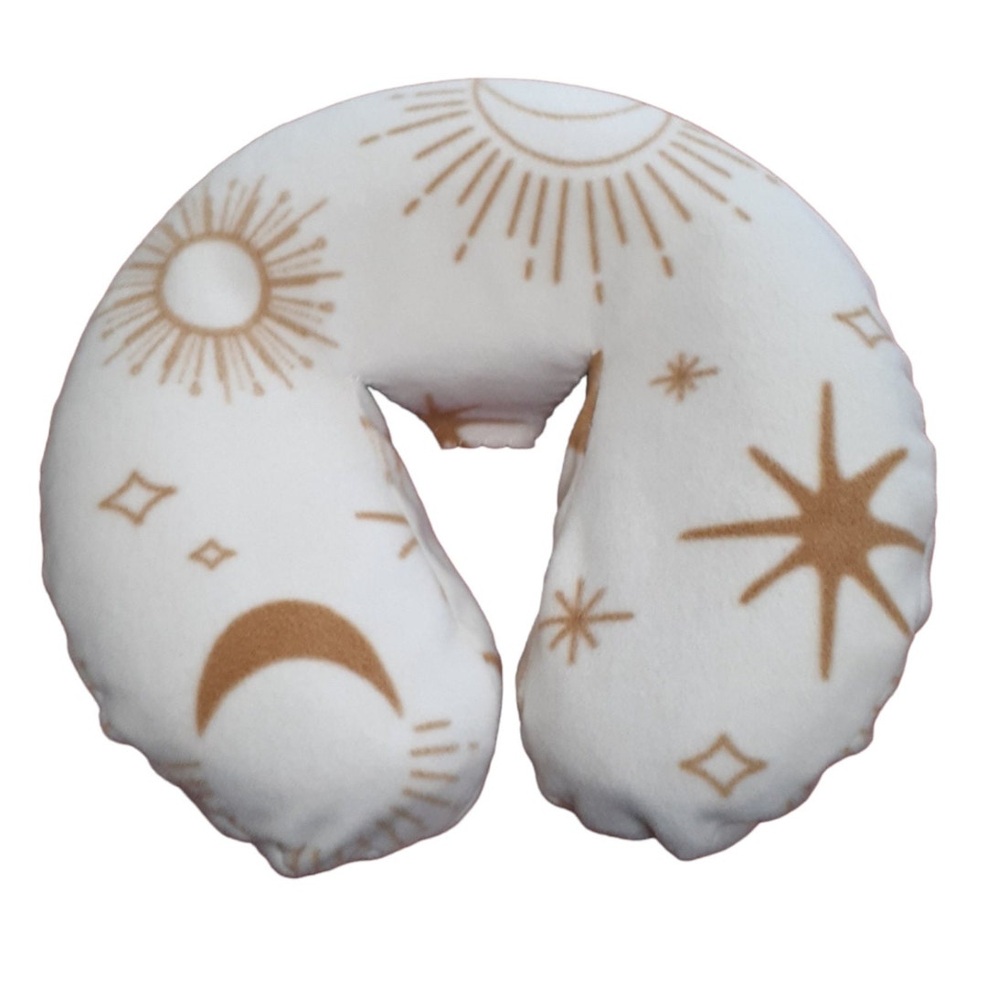 Massage Face Cradle Cover seamless Crescent Style Fleece Gold Sun and ...