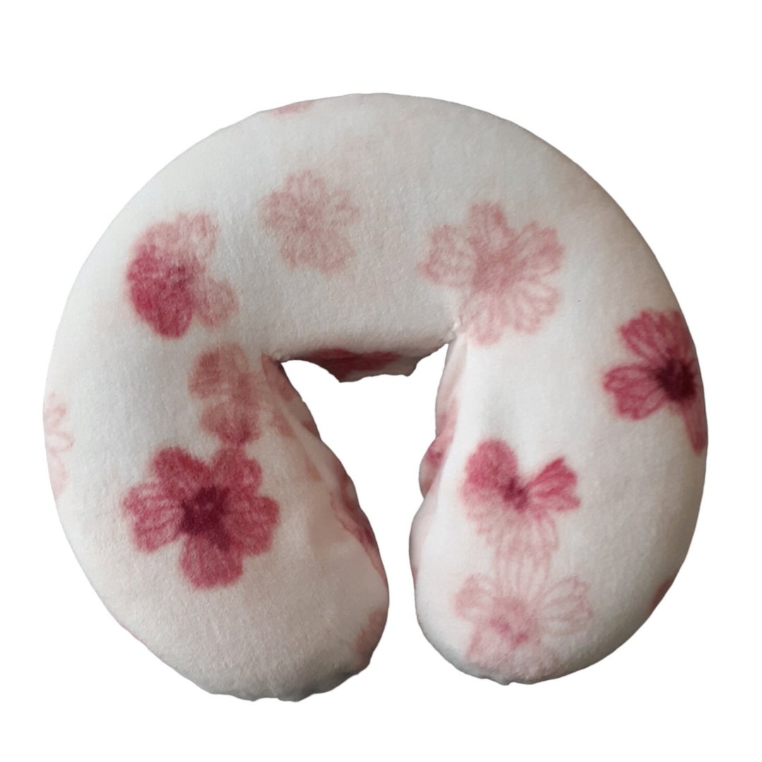 Massage Face Cradle Cover seamless Crescent Style Fleece Pink Posie ...