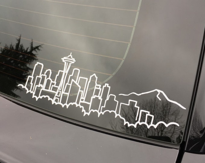 Seattle Skyline Heartbeat Vinyl Decal - Etsy