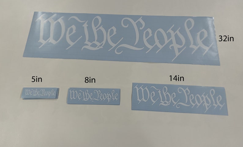 We the People Vinyl Decal Stickers for Cars Trucks and More | Etsy