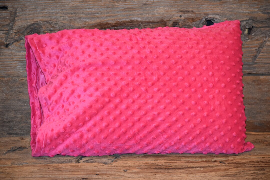 Hot Pink Minky Trim Nap Time/travel Pillowcase, Toddler Pillowcase ...