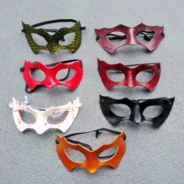 Masquerade Blood Black and Red Mask - Etsy