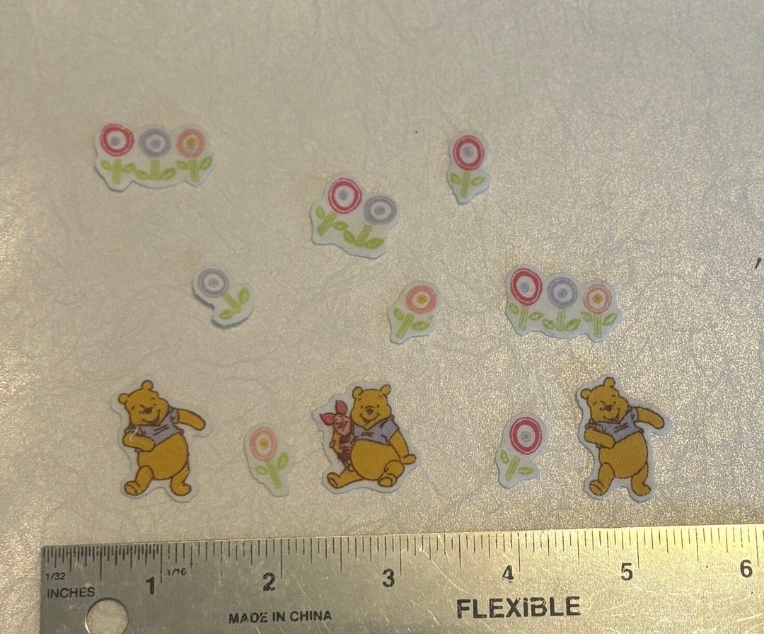Flowers and Winnie the Pooh Arc Babies Iron on Fabric - Etsy