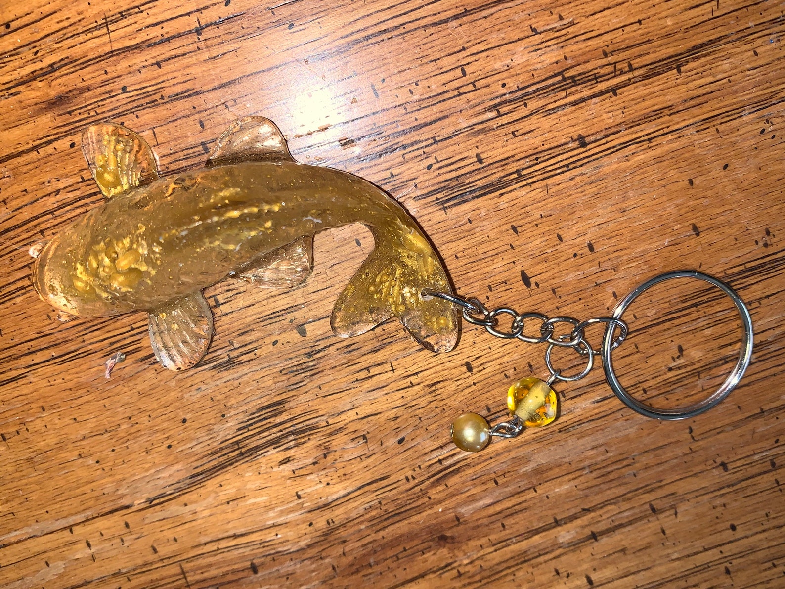Koi Fish Golden Keychain Handmade Keychains - Etsy