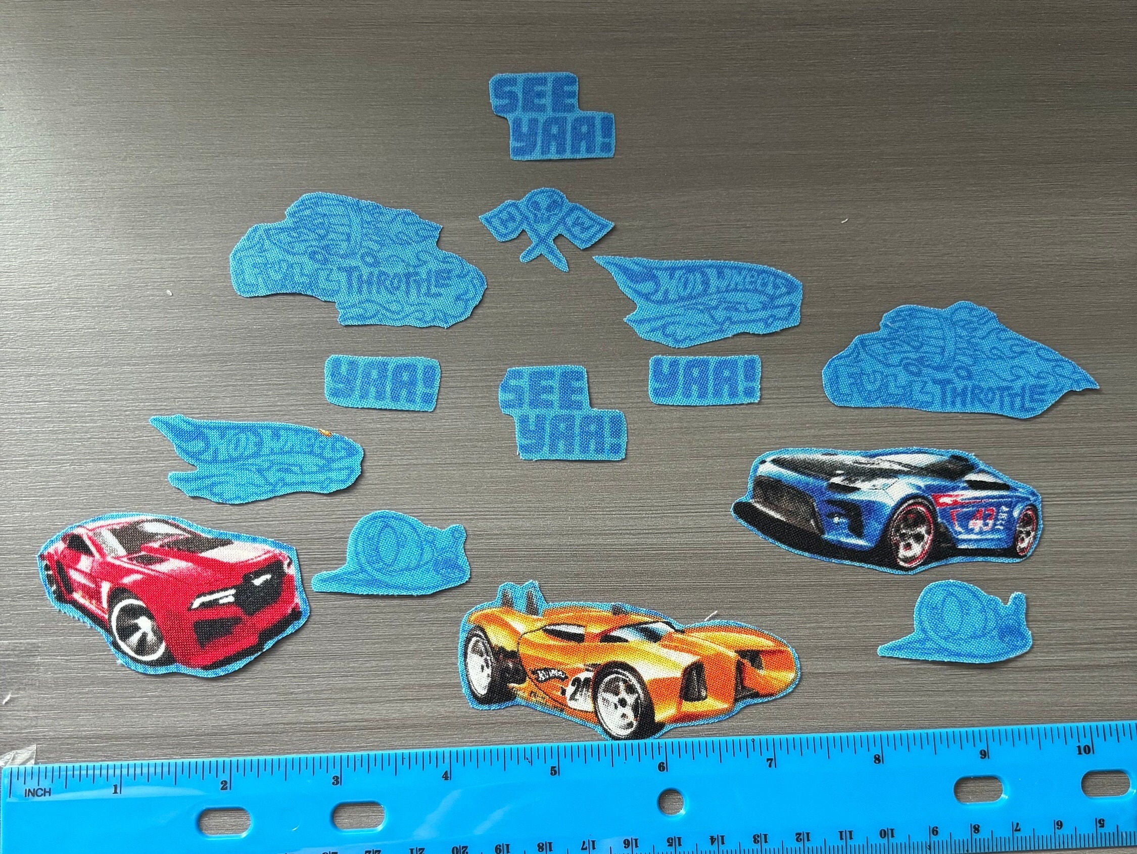 Hot Wheels Fabric Appliques Iron-ons - Etsy