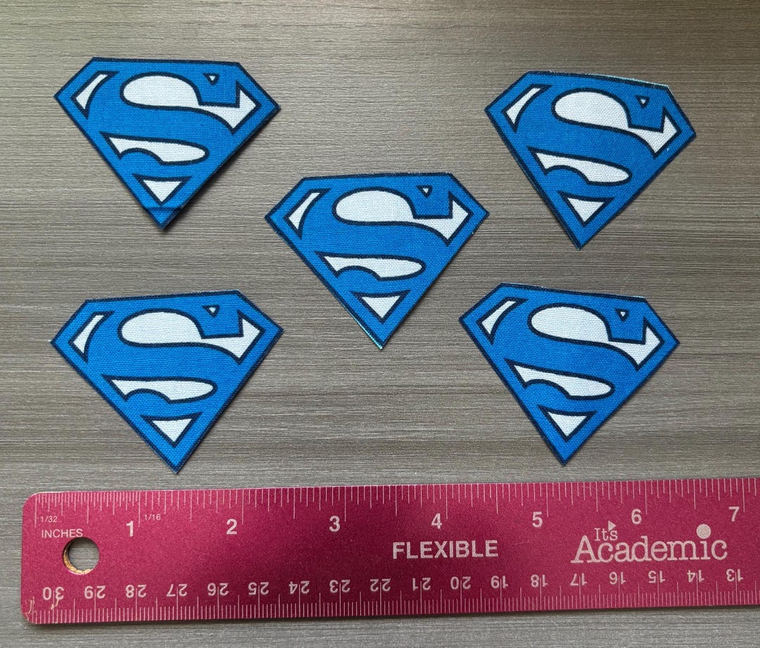 5 Superman Logos Iron on Fabric Appliques Pre-cut - Etsy