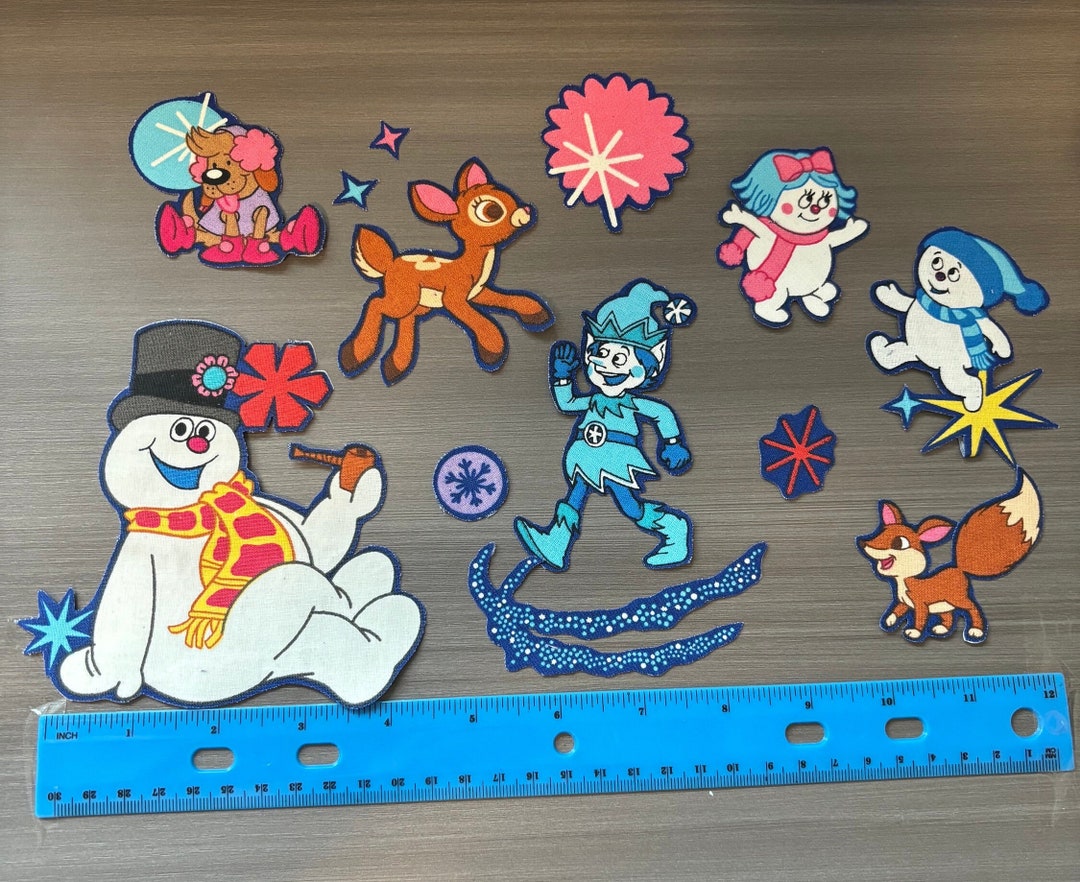 Rudolph, Frosty the Snowman, Jack Frost and Friends Iron on Fabric ...