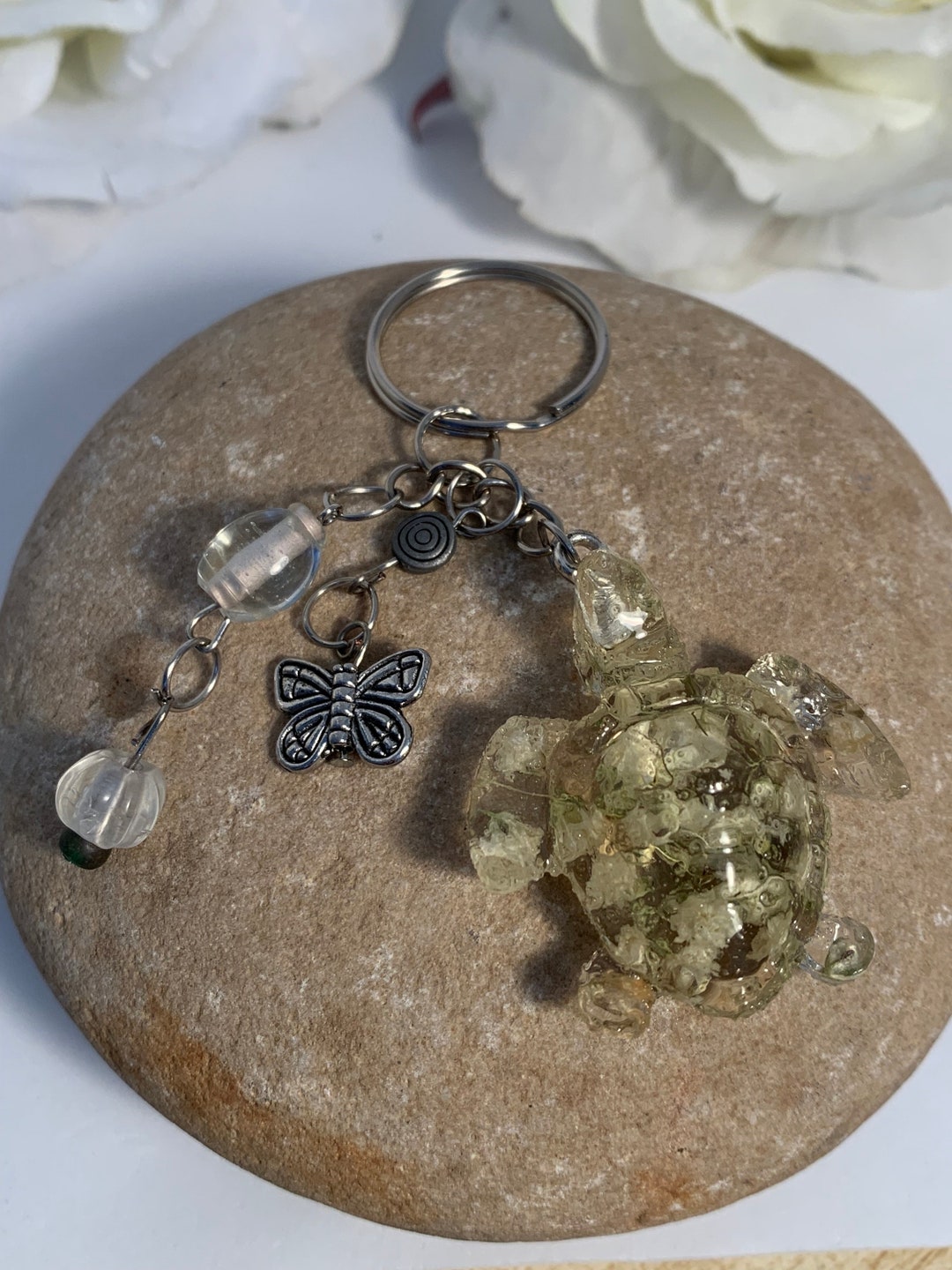 Little Diamond Dreams Resin Turtle Keychain - Etsy